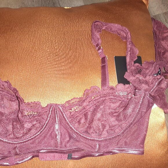 Fashion Nova | Intimates & Sleepwear | Fashion Nova Wine Lace Bra 2 ...